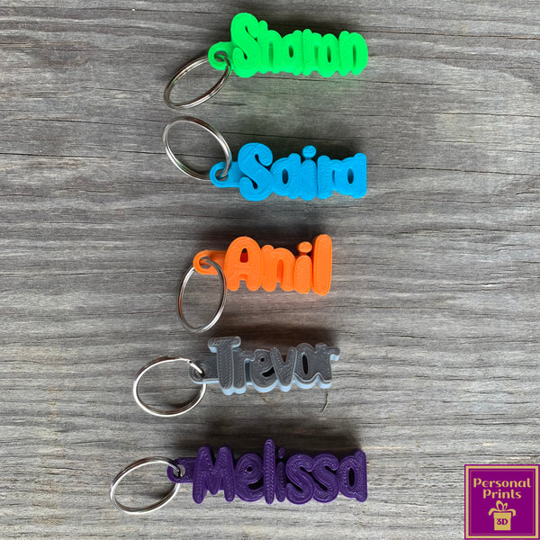 PERSONALISED KEY RING NAME TAG – Personal Prints 3D